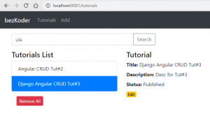 Django + Angular 10 tutorial: CRUD App Django Rest Framework - BezKoder
