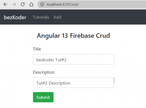 Angular 13 Firebase CRUD with Realtime Database | AngularFireDatabase - BezKoder
