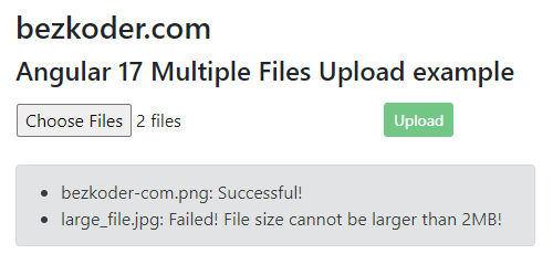 Angular 17 Multiple Files upload example - BezKoder Angular 17 Multiple Files upload example - BezKoder