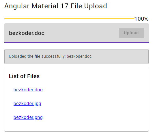 Angular Material 17 File Upload Example Bezkoder